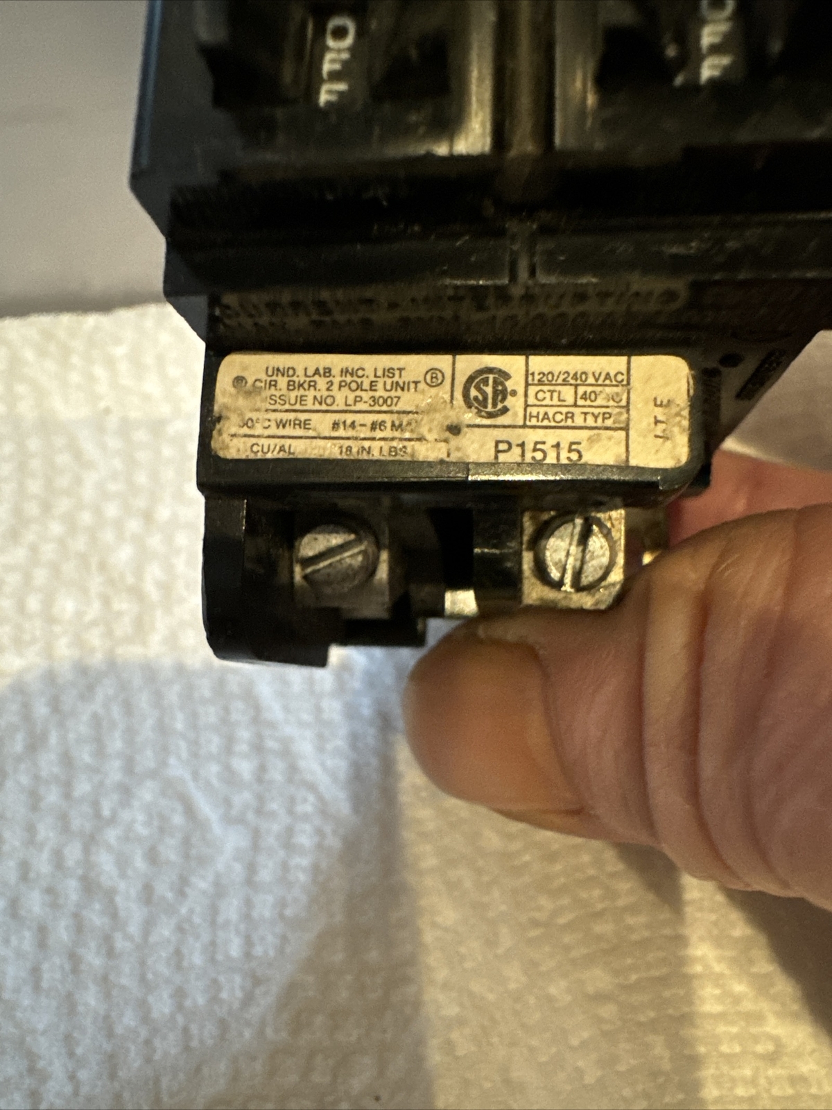 Pushmatic ITE Siemens P1515 15 amp Tandem Circuit Breaker | eBay