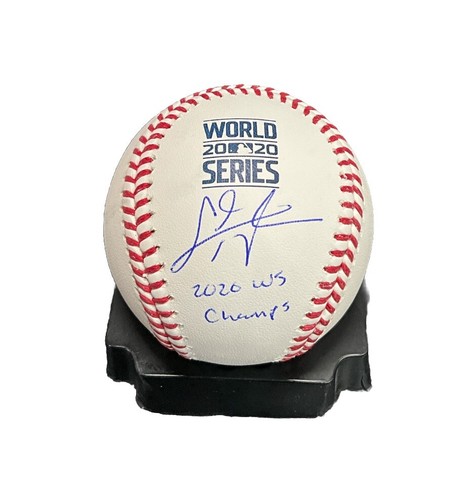 CHRIS TAYLOR DODGERS SIGNED 2020 WORLD SERIES BASEBALL "2020 WS CHAMPS ...