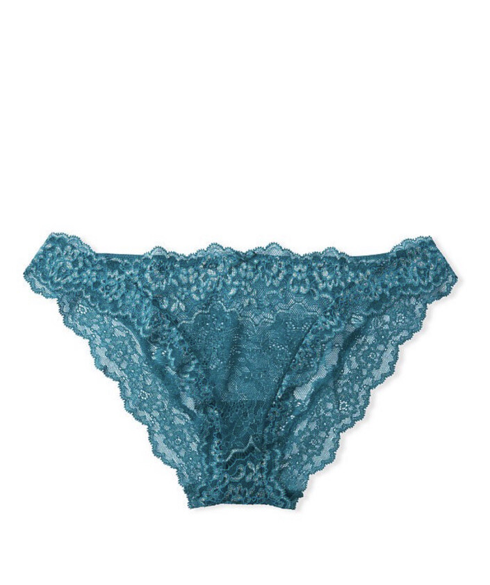 NWT Victoria’s Secret Lace Shimmer Cheekini Panty Teal Star | eBay