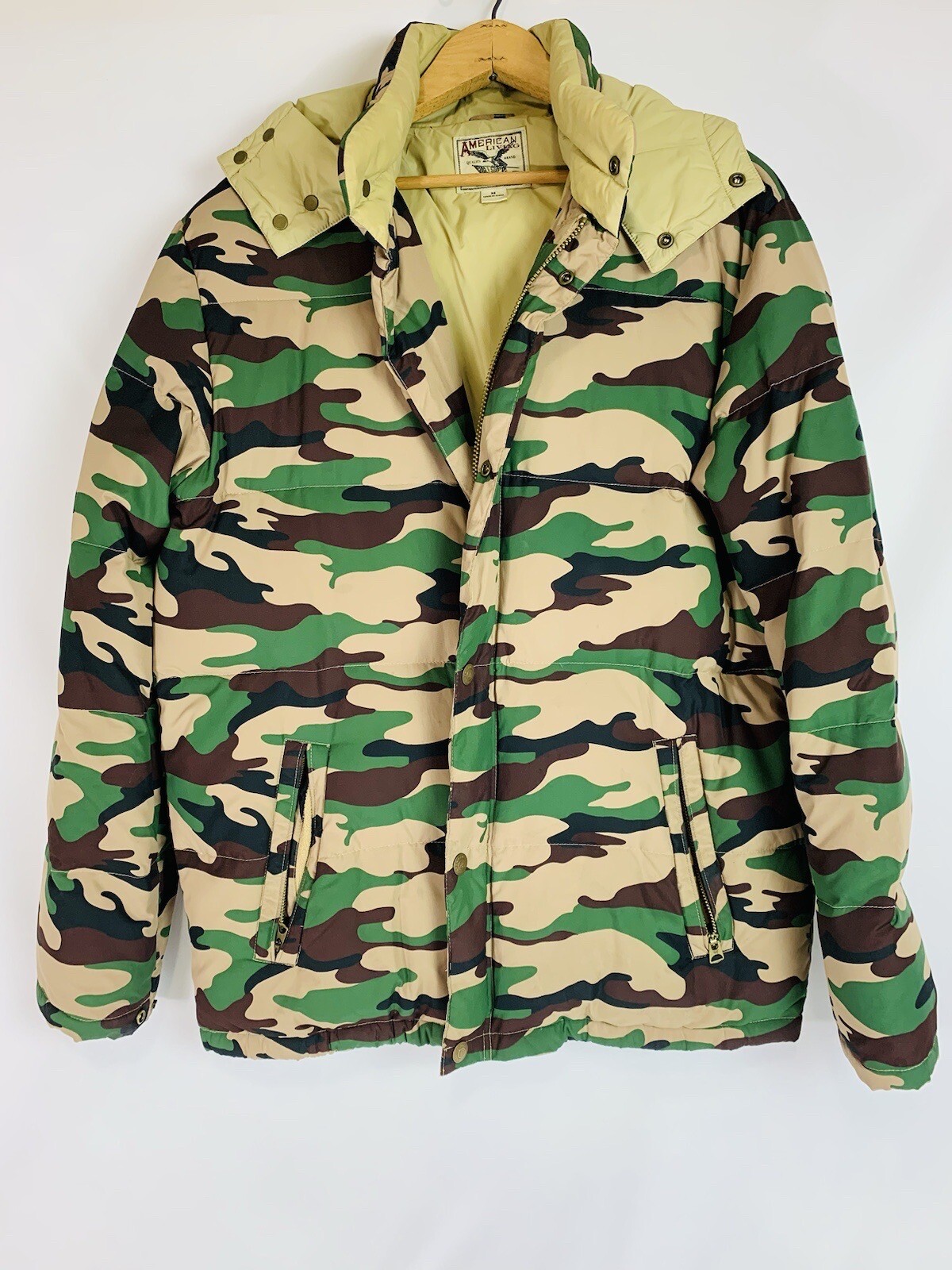 GOOSE DOWN JACKET CAMOUFLAGE AMERICAN COAT WARM PUFFY… - Gem