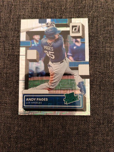 🔵2022 Donruss Rated Prospects Vector Parallel Andy Pages Rookie LA ...
