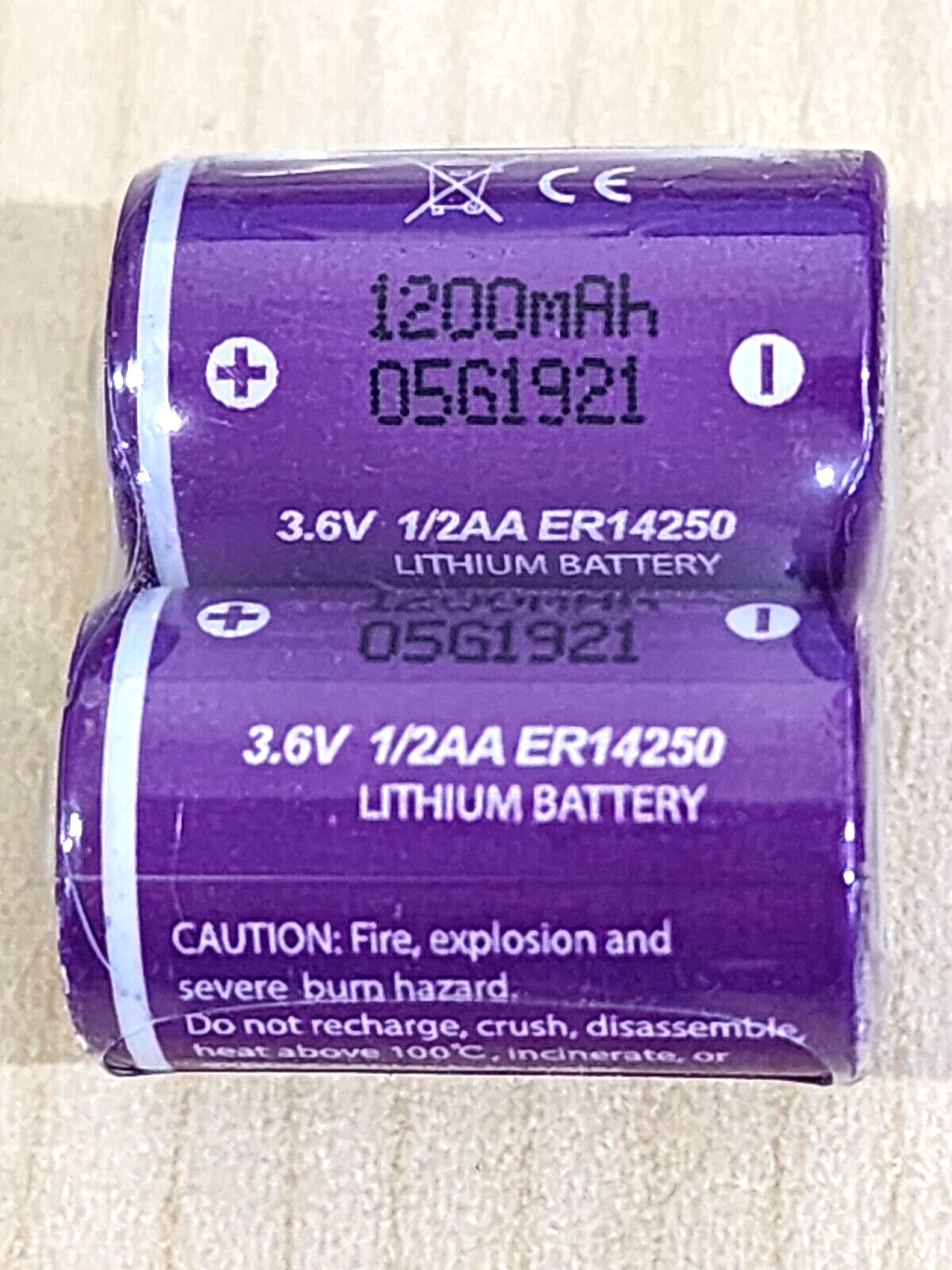 4 x NEW ER14250 1/2AA 14250 3.6v lithium battery 1200mAH 1.2Ah Li-SOCI2 ...