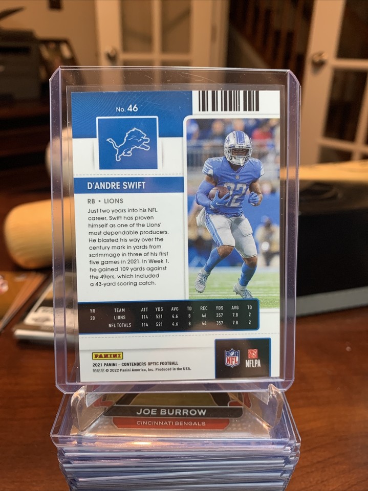 2021 Panini Contenders Optic Season Ticket Base D'Andre Swift #46 ...