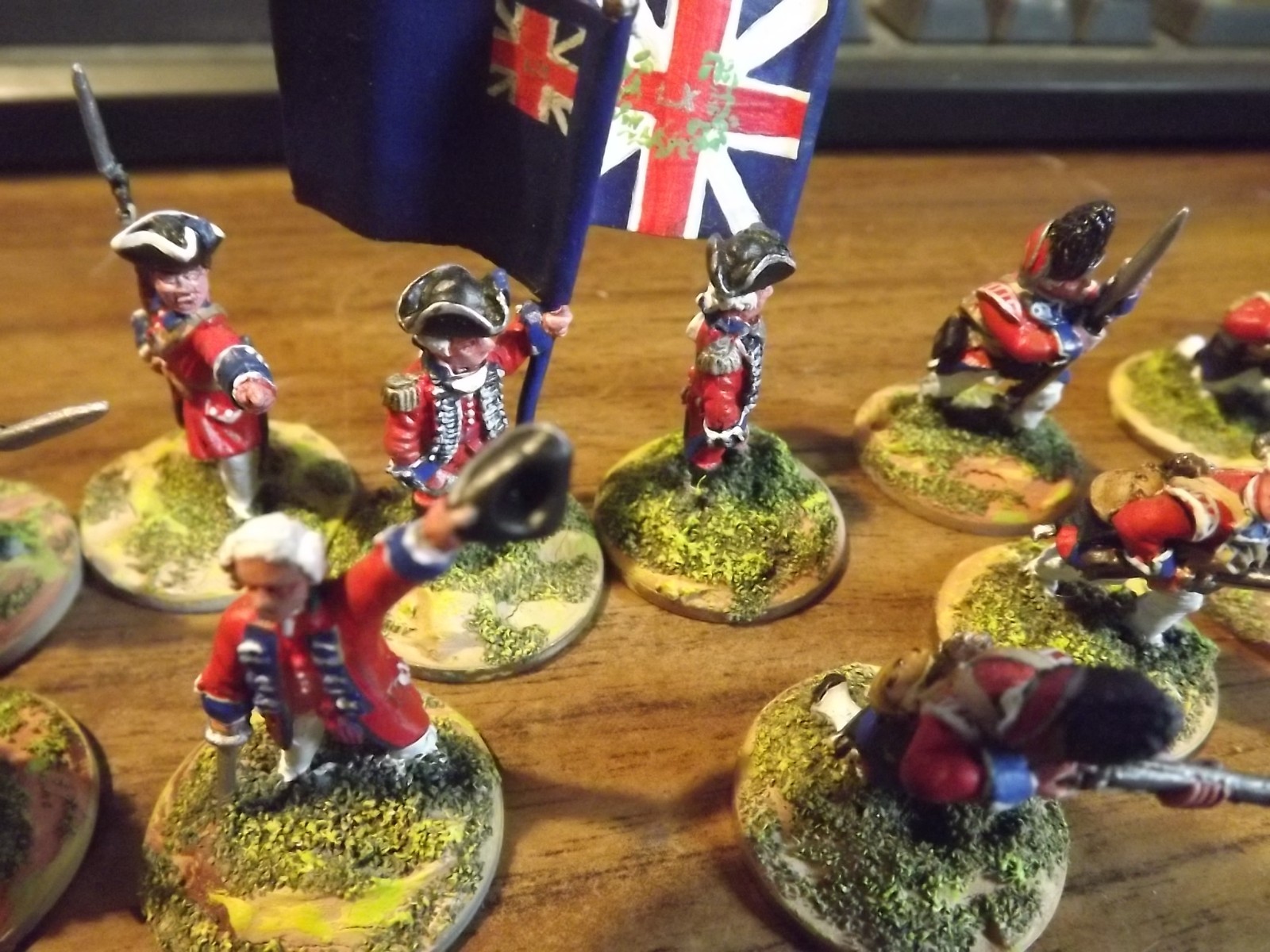 Painted 14 British Grenadiers, 28mm AWI French and Indian Wars figures ...