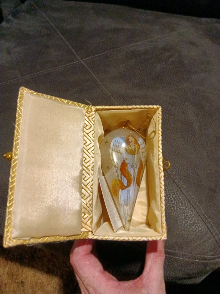 “THE LI BIEN ORNAMENT”. Hand Painted On Inside Of Glass ANGEL 2002 ...