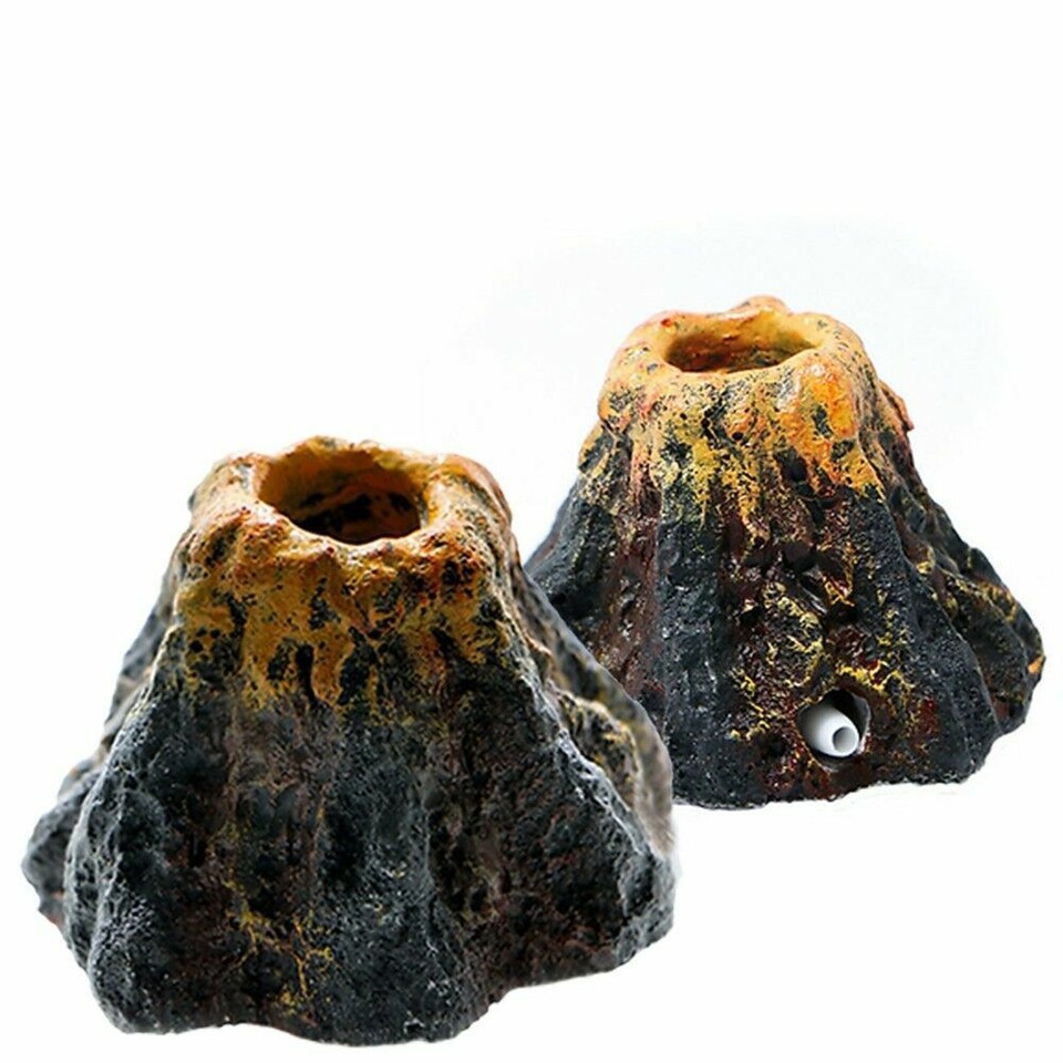 Aquarium Volcano Shape Oxygen Pump Fish Tank Air Bubble Ornament-Decor ...
