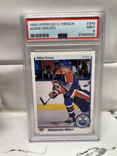 1990-91 (OILERS) Upper Deck French #344 Adam Graves RC PSA 9 | eBay