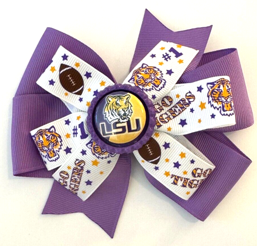 Beautiful LSU Tigers inspired hair bow for girls. | eBay