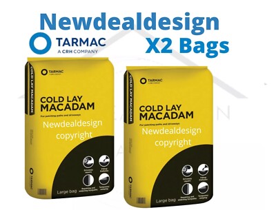 X2 25KG TARMAC COLD LAY MACADAM ASPHALT POT HOLE REPAIR ROAD PATH CAR ...