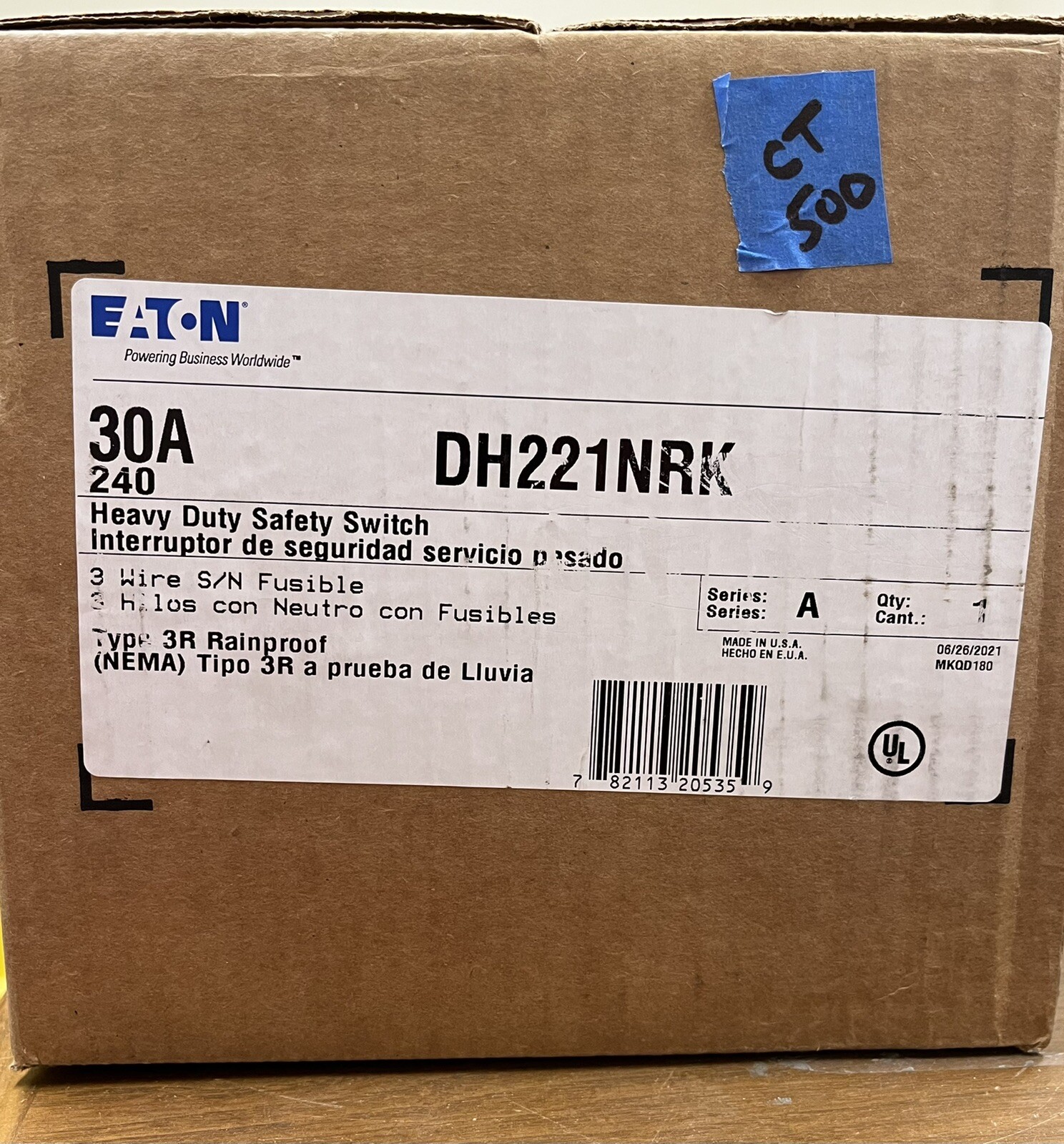 Eaton Heavy Duty Safety Switch 30a 240 DH221NRK for sale online | eBay