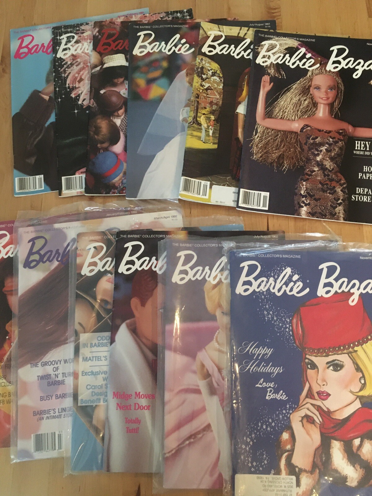 Vintage Barbie Bazaar Magazine (Lot of 12) Complete Years 1991 & 1992 ...