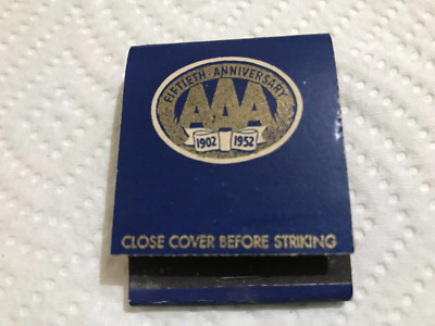 Vintage Matchbook AAA American Automobile Association 50th Anniversary ...