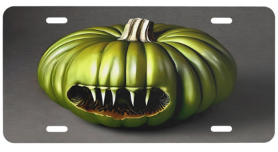 Green Alien Pumpkin License Plate 6 X 12 Inches Aluminum New | eBay