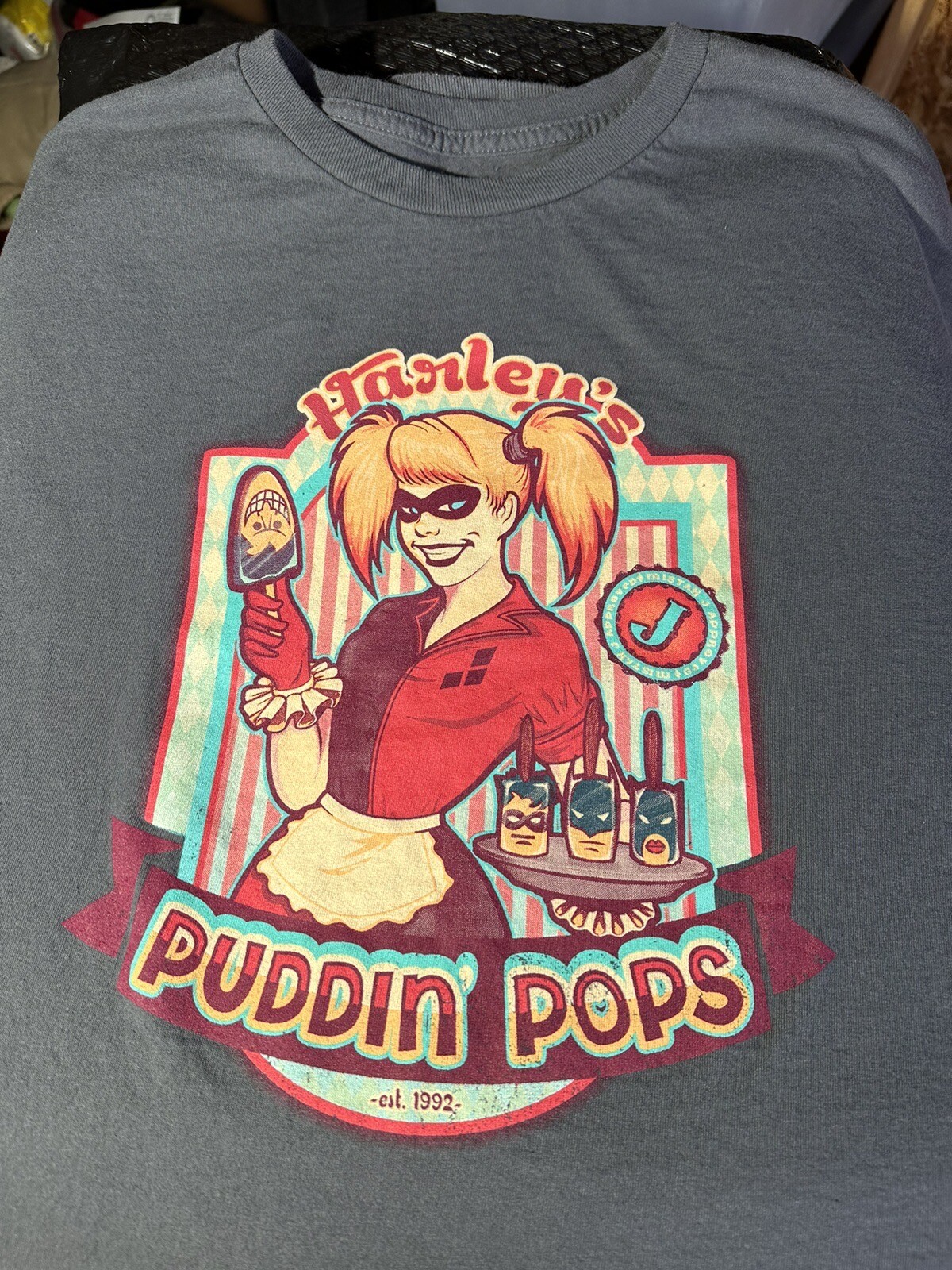 Harley Quin Puddin Pops Teefury Men’s XL Shirt | eBay