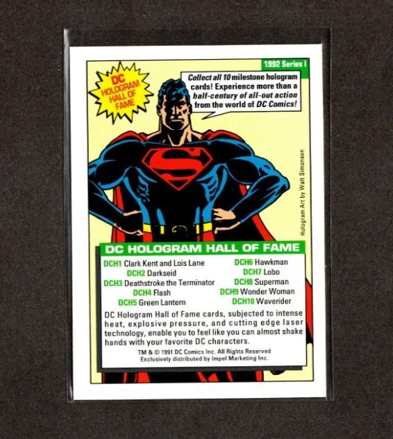 1991 DC Comics / Impel DC Hologram Hall of Fame HAWKMAN #DCH6 [NrMt+ ...