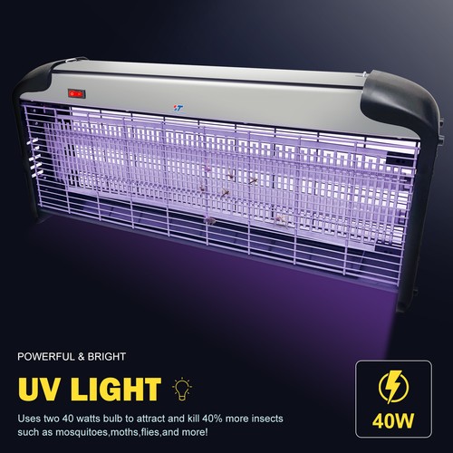 YT Electric UV Flies Killer 40W High Voltage Insect Bugs Zapper Lamp ...