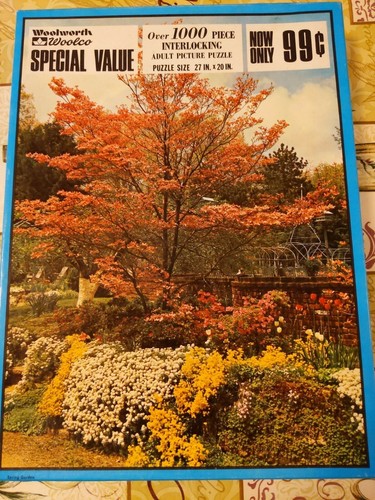 VTG Woolworth Woolco Puzzle SPRING GARDEN 1000 Pieces Warren Built Rite ...