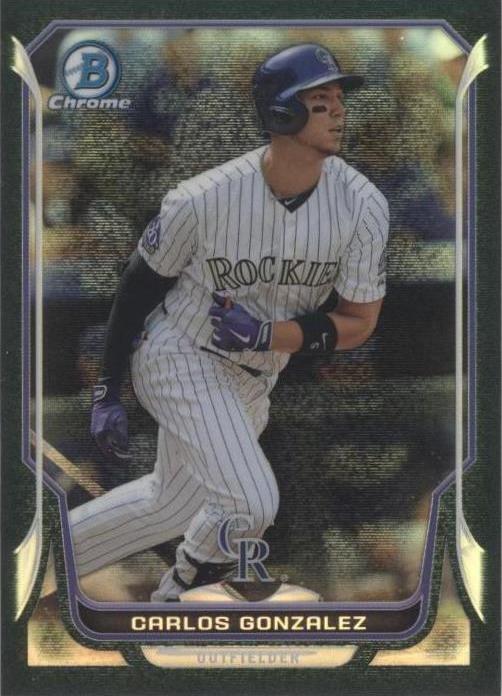 2014 Bowman Chrome - Carlos Gonzalez #37 Black Static Refractor /35 for ...