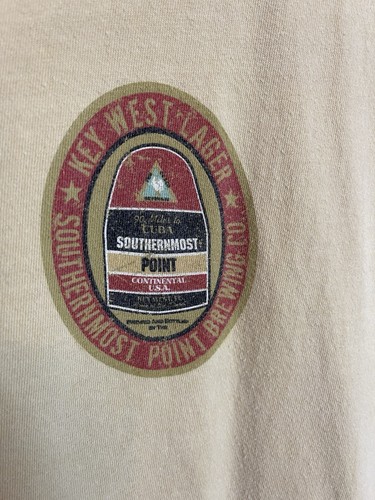 Vintage Key West Lager Brewing Company Double Sided Adult 2XL Beige ...