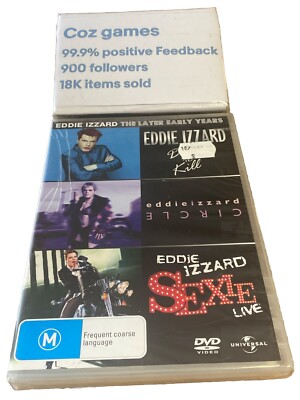 Eddie Izzard The Later Early Years DVD Dress to Kill & Circle & Sexie ...