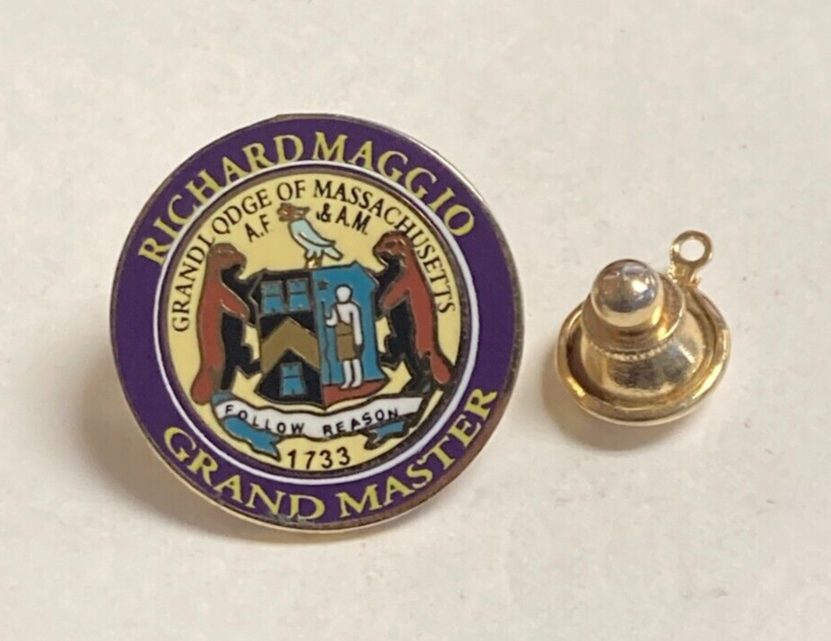 A.F & A.M. Grand Lodge of Massachusetts Richard Maggio GRAND MASTER PIN ...