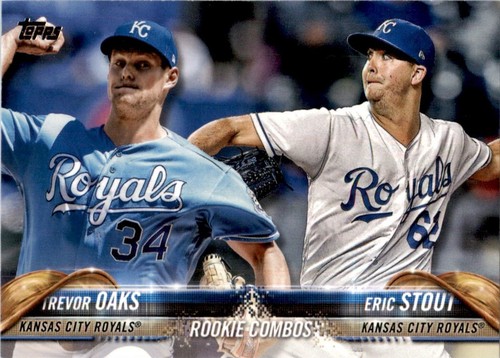 2018 Topps Update Trevor Oaks/Eric Stout Rookie Kansas City Royals # ...