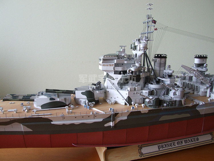 1:200 Scale HMS Prince of Wales V-class Battleship DIY Handcraft Paper ...