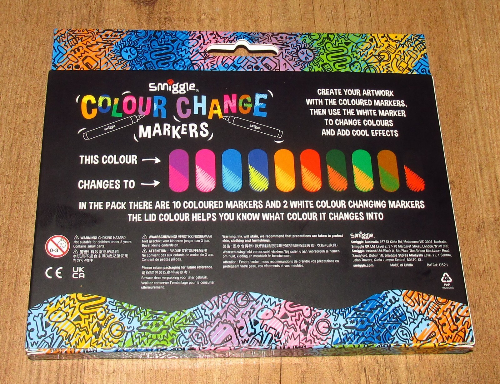 Smiggle 12 Colour Change Markers pack set stationery | eBay UK