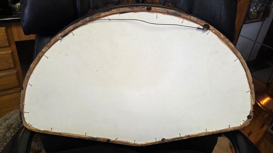 GORGEOUS Vintage Lace Hand Fan Framed ORNATE Wood FAN SHAPED Shadow Box ...