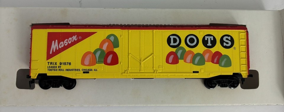 Tyco HO Scale Mason Dots TRIX 91576 Billboard Box Car Mint 3650 With ...