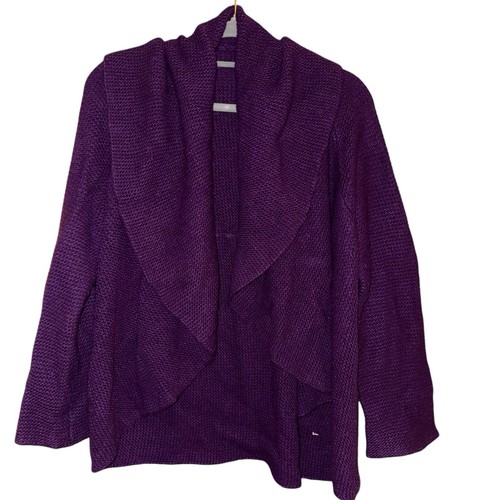 Talbots Petites wool Silk Drapey Waterfall Cardigan purple size XL | eBay