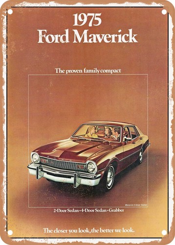 METAL SIGN - 1975 Maverick 4 Door Sedan Vintage Ad | eBay