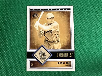 2002 SP Legendary Cuts Game Bat #BJMI Johnny Mize SP St. Louis ...