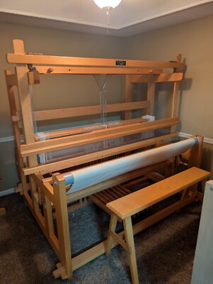 60" Cranbrook Floor Loom - 4 harness, 8 treadle, warp winder, bench ...