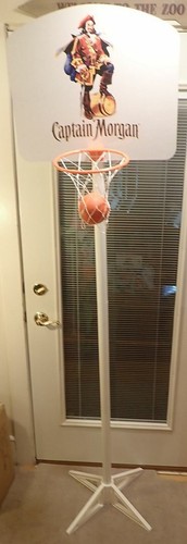 New CAPTAIN MORGAN Display BASKETBALL HOOP SET Sign Summer Fun 7 Feet ...