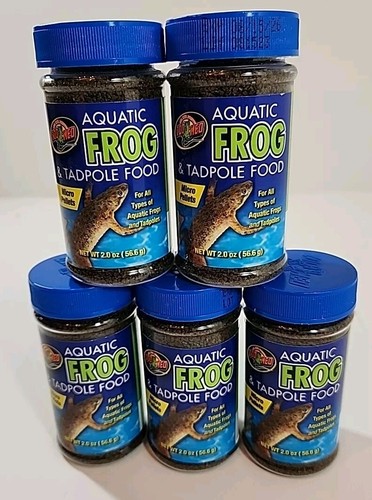 NEW SEALED LOT OF 5 Zoo Med Aquatic Frog & Tadpole Food 2 oz EXP 08/15 ...