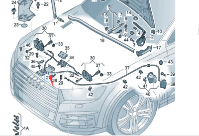 0EM Hood Lid Bowden Cable Center For Audi Q7 VW Seat 2016-2020 ...
