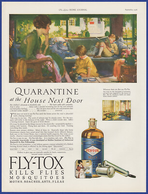 Vintage 1926 FLY-TOX Insecticide Bug Fly Spray Joseph Chenoweth Art ...