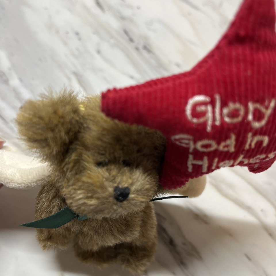 Boyd’s Bears Plush Ornament Angel Red Star Glory To God Jointed | eBay UK