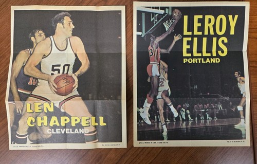 1970 TOPPS BASKETBALL POSTERS, LEROY ELLIS & LEN CHAPPELL. NICE! | eBay