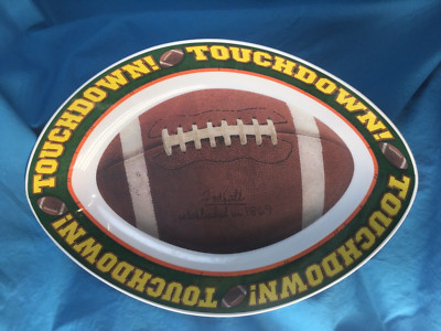 Football Chip Bowl Party Dish XLarge Touchdown Serving Platter ...