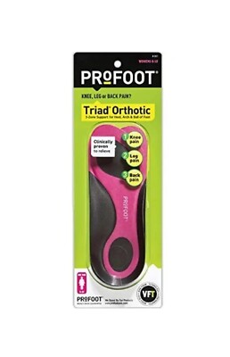 ProFoot Triad Orthotic Insoles Support Heel Arch Ball of Foot Womens ...