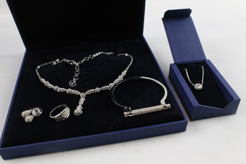 Swarovski Crystal Jewellery Stone Set Y Drop Boxes Signed Branded x 5 ...