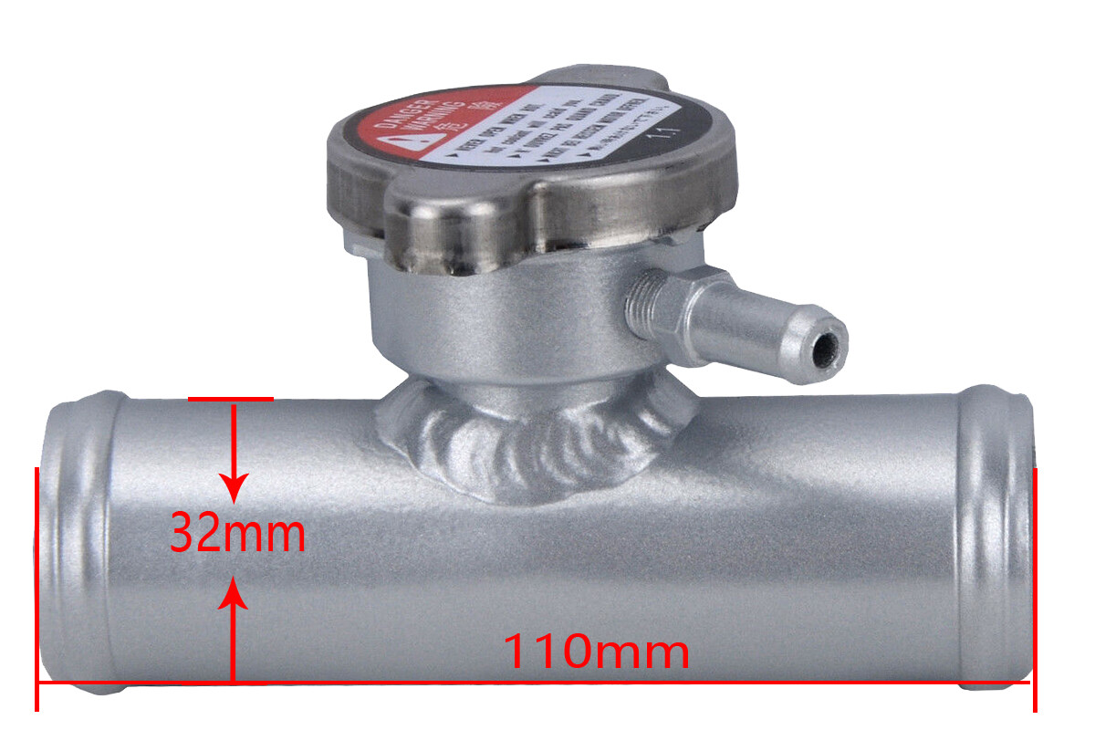 Aluminum 32MM 1-1/4" Inline Radiator Hose Filler Neck Adapter Water 45 ...