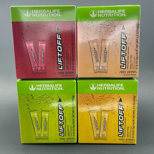 Herbalife Liftoff 30 Stick Packs - Pomegranate/Tropical Fruit/Lemon ...