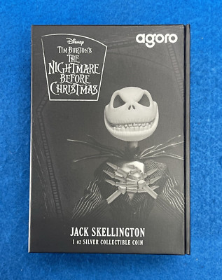 2024 Disney Nightmare Before Christmas Jack Skellington 1 oz Silver Bar ...