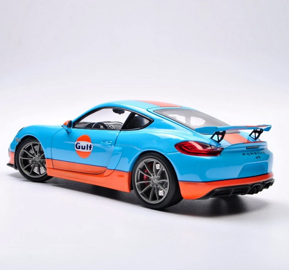 Schuco 1/18 Scale Porsche Cayman GT4 Gulf Diecast car Model Toy ...