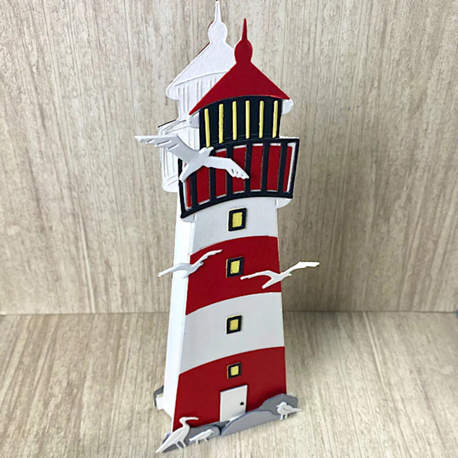Metal Cutting Dies Lighthouse Scrapbooking Embossing Stencil Paper Card ...