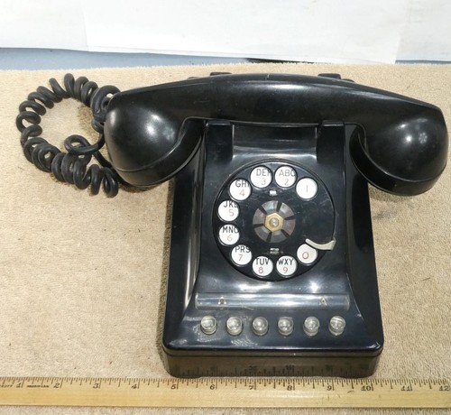 VINTAGE Black Multi Line Business Phone Western Electric Possibly 464 ...
