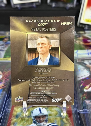 2024 UD BLACK DIAMOND 007 JAMES BOND METAL POSTERS DANIEL CRAIG as ...